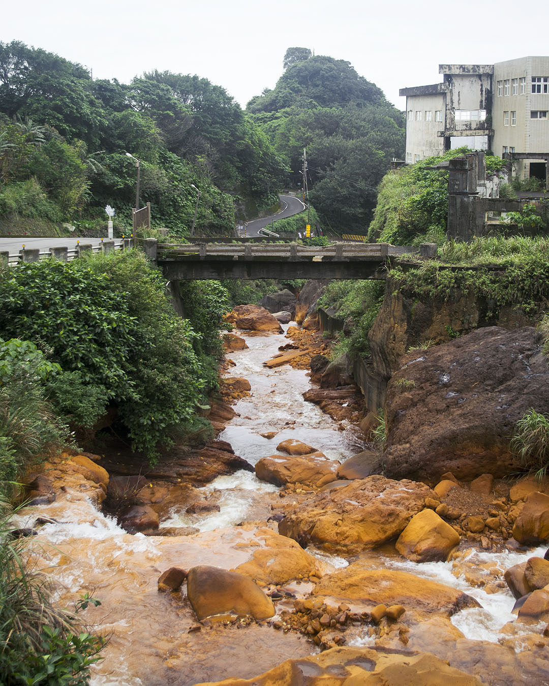 The Golden River and Waterfall near Jiufen, Taiwan – Atlas and a Camera